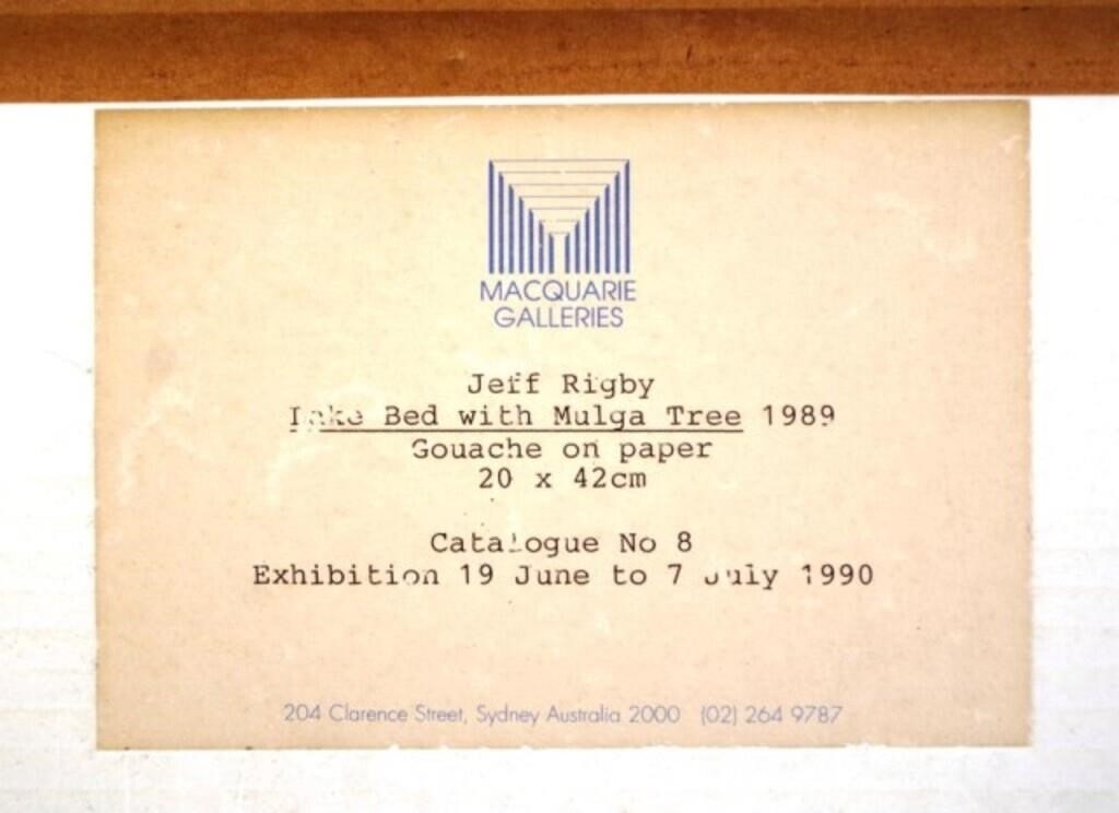 Jeff Rigby | Lake Bed with Mulga Tree | MutualArt