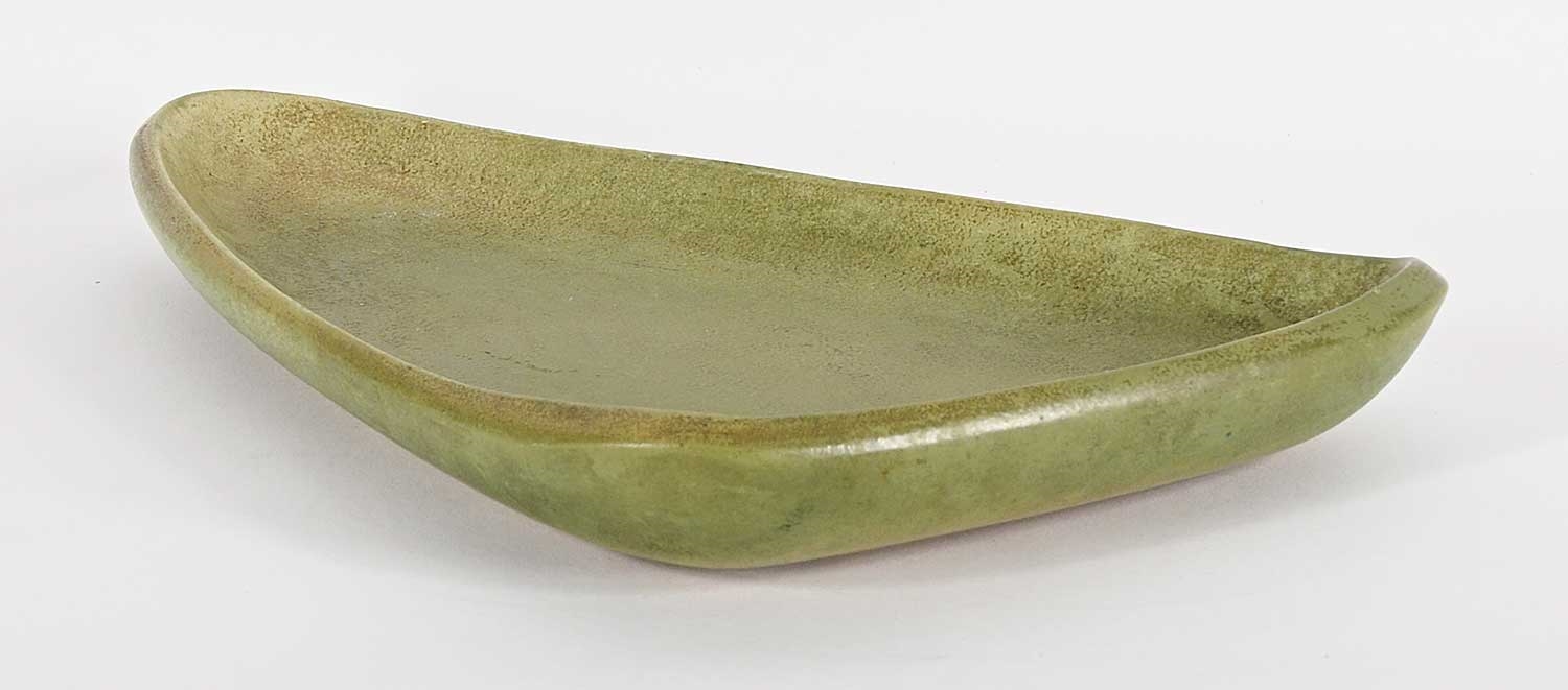 Luke Lindoe | Untitled - Olive Triangular Platter | MutualArt