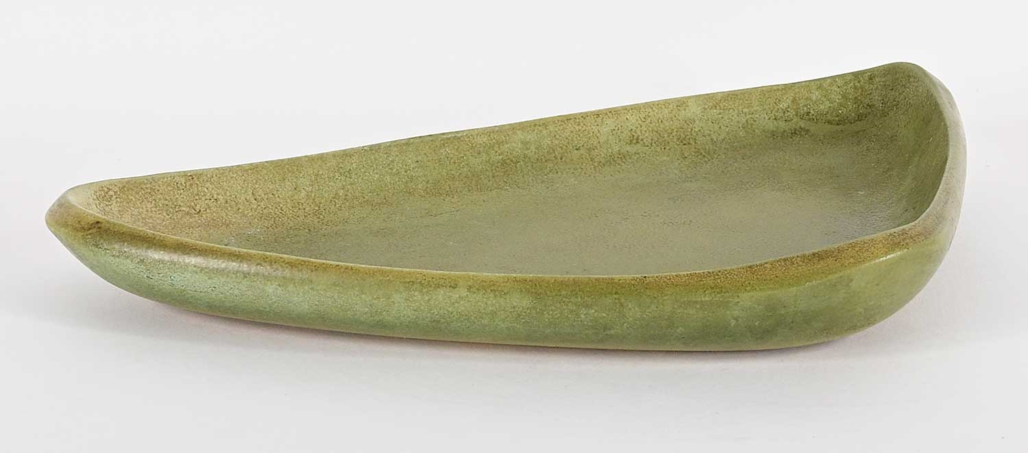 Luke Lindoe | Untitled - Olive Triangular Platter | MutualArt