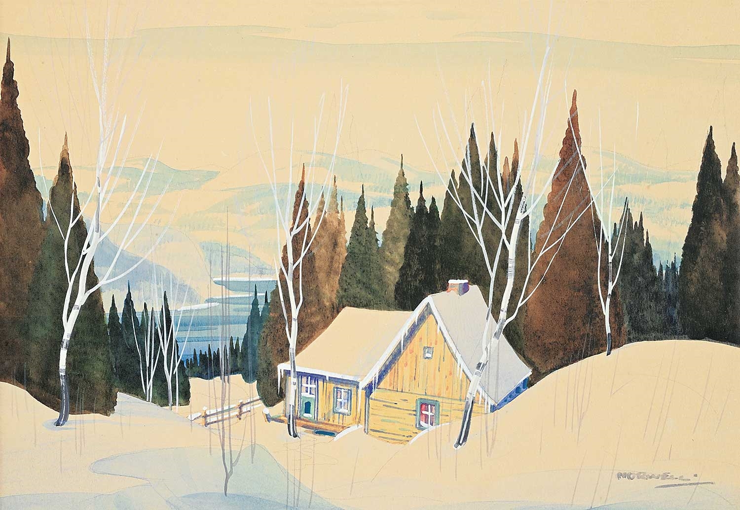 Graham Norwell | Untitled - Winter Cabin | MutualArt
