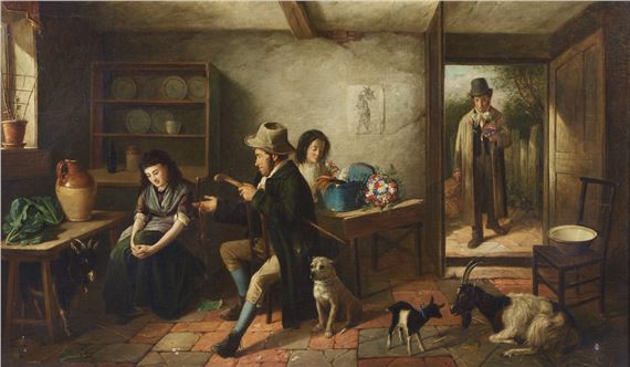 Charles Hunt | The courtship (1877) | MutualArt