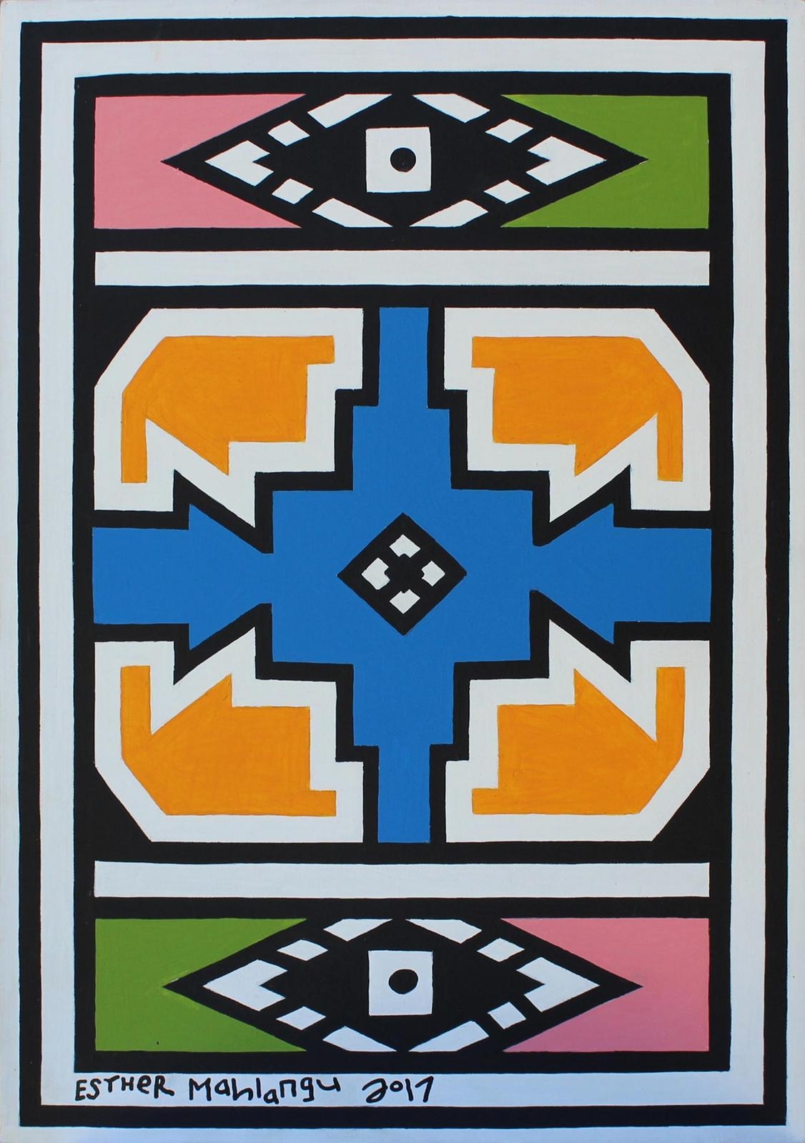Esther Mahlangu | NDEBELE PATTERNS (2017) | MutualArt
