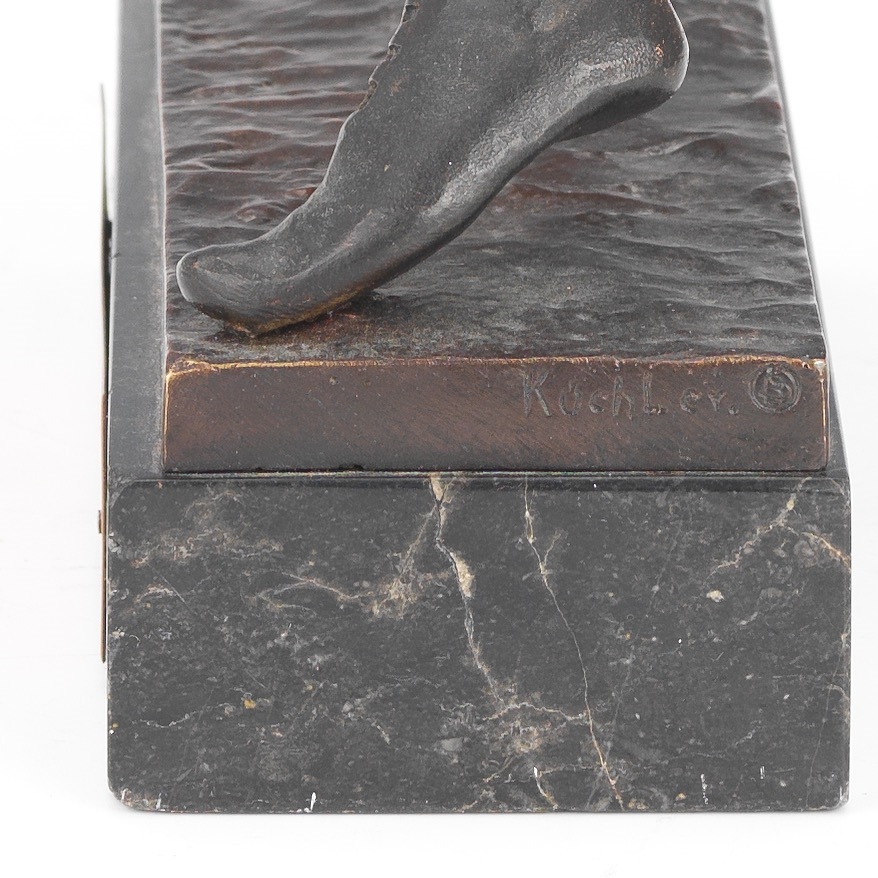 Rudolf Küchler | Exceptionally well cast patinated bronze sculpture of ...