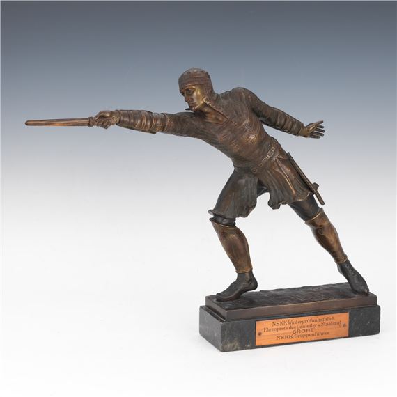 Rudolf Küchler | Exceptionally well cast patinated bronze sculpture of ...