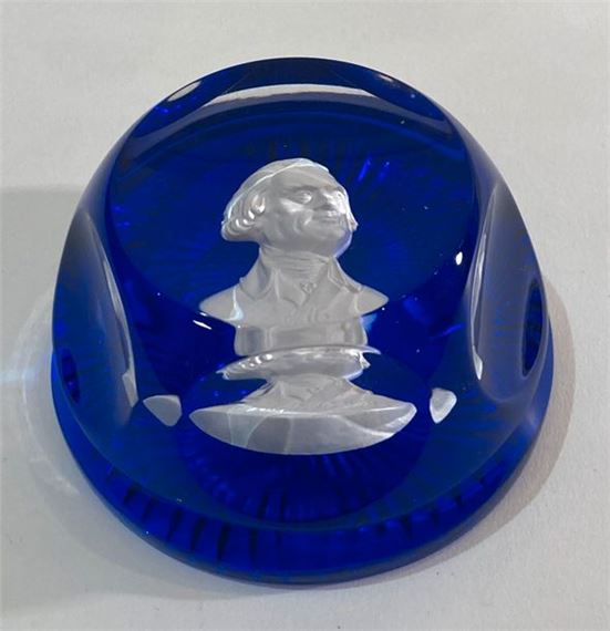 Gilbert Poillerat | Paperweight depicting the bust of Thomas Jefferson ...