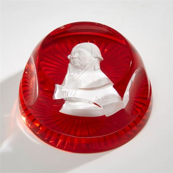 Gilbert Poillerat | Paperweight depicting the bust of John Adams (1736 ...