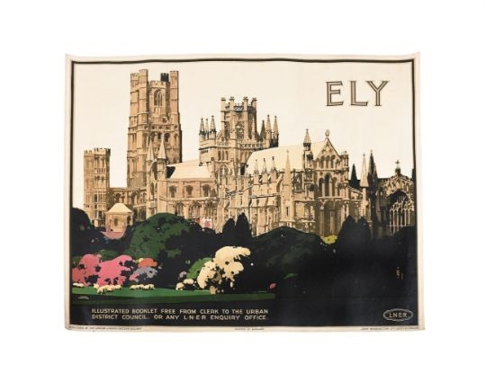 Fred Taylor | ORIGINAL TRAVEL POSTER ADVERTISING TRAVEL BY TRAIN TO ELY ...