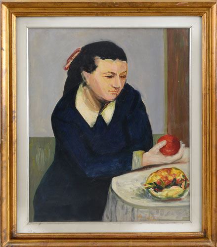 Achille Funi | Figure with Fruit (1952) | MutualArt