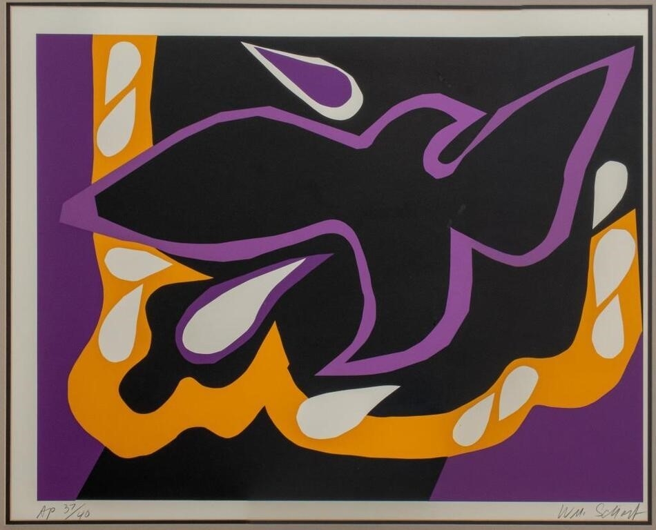 William Scharf | William Scharf Abstraction Silkscreen | MutualArt