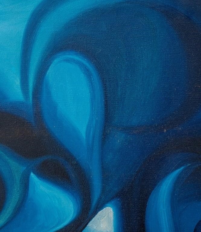 Jorge Vargas | Jorge Vargas Abstraction in Blue Oil on Canvas | MutualArt