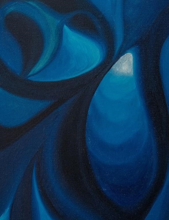 Jorge Vargas | Jorge Vargas Abstraction in Blue Oil on Canvas | MutualArt