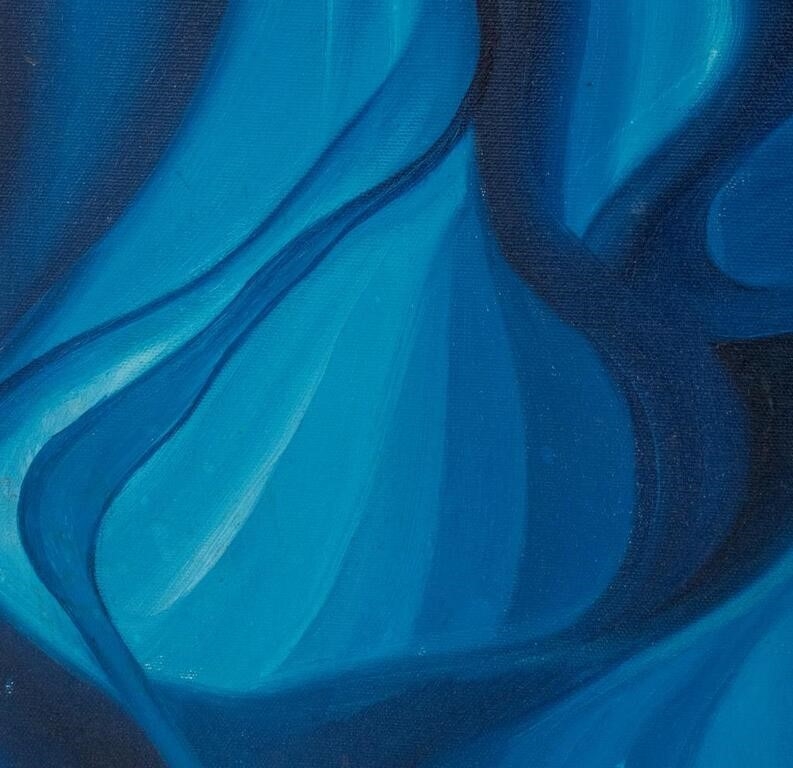 Jorge Vargas | Jorge Vargas Abstraction in Blue Oil on Canvas | MutualArt