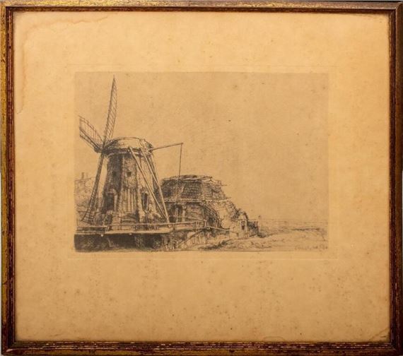 Rembrandt van Rijn | After Rembrandt Van Rijn Windmill Etching | MutualArt