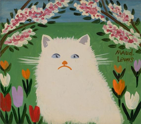 Maud Lewis | The white cat | MutualArt