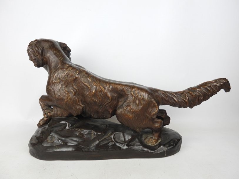 Thomas François‏ Cartier | Spaniel dog, glazed terracotta imitating ...