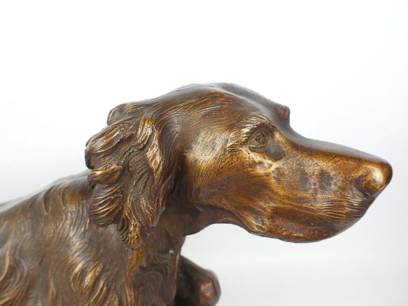 Thomas François‏ Cartier | Spaniel dog, glazed terracotta imitating ...