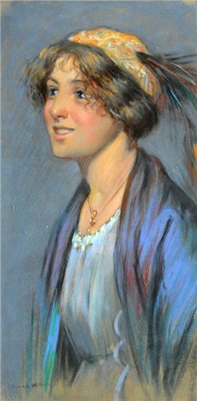 Dora Wilson | Girl with a Feathered Beret | MutualArt