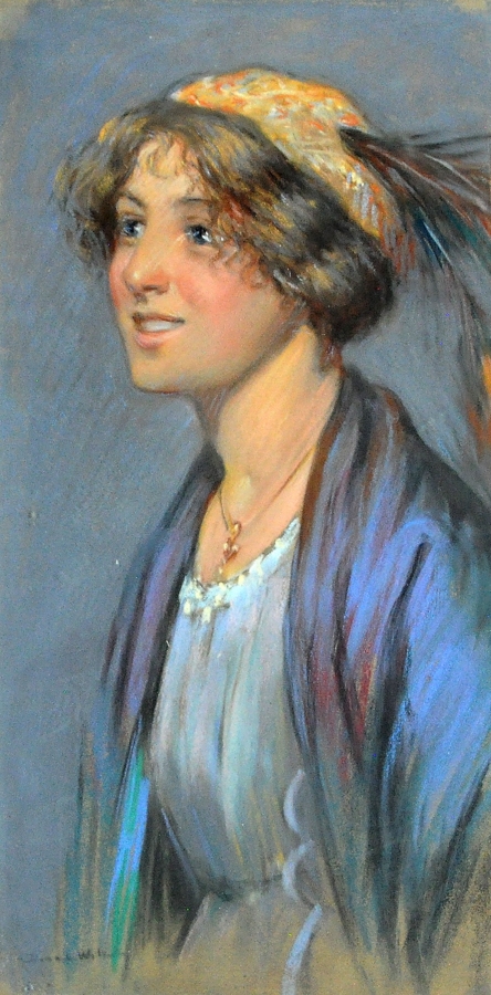 Dora Wilson | Girl with a Feathered Beret | MutualArt