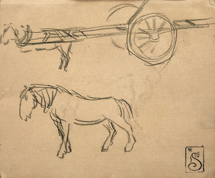 Théophile Alexandre Steinlen | Horse and cart | MutualArt