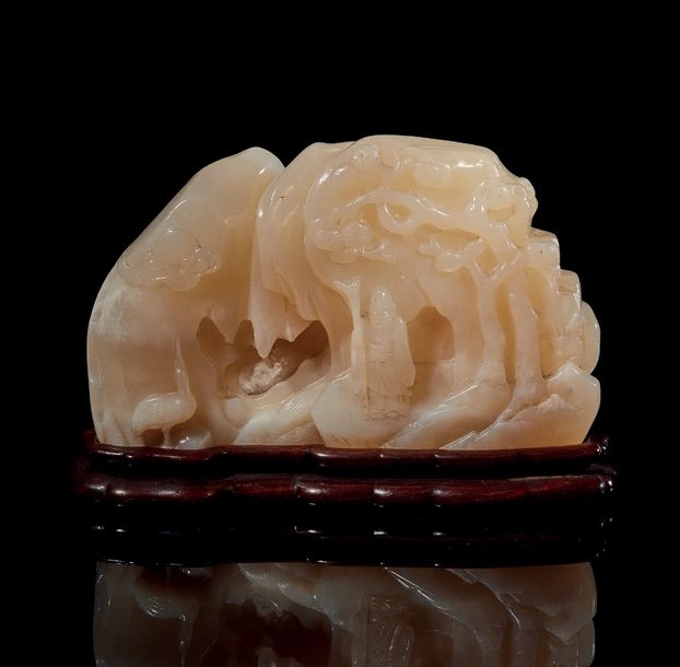 Chinese School, 18th Century | Beige soapstone group carved in the ...