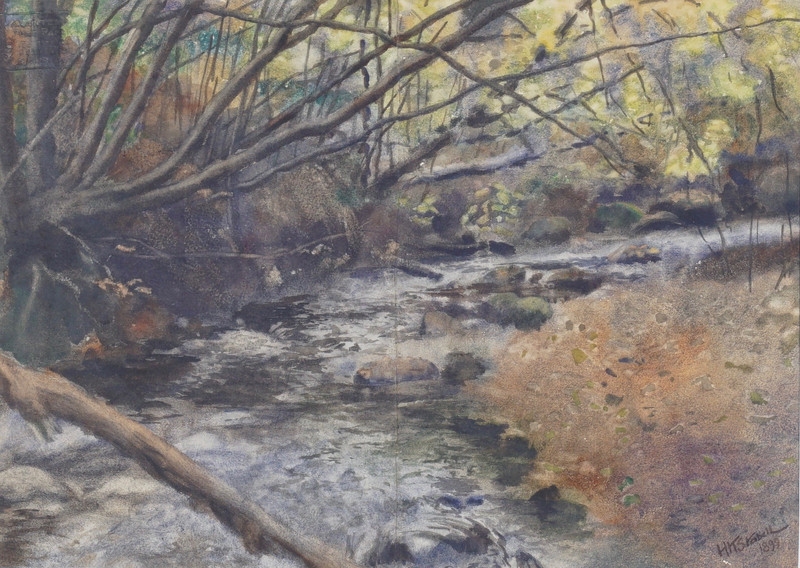 Harald Krohg Stabell | Elvelandskap (1899) | MutualArt