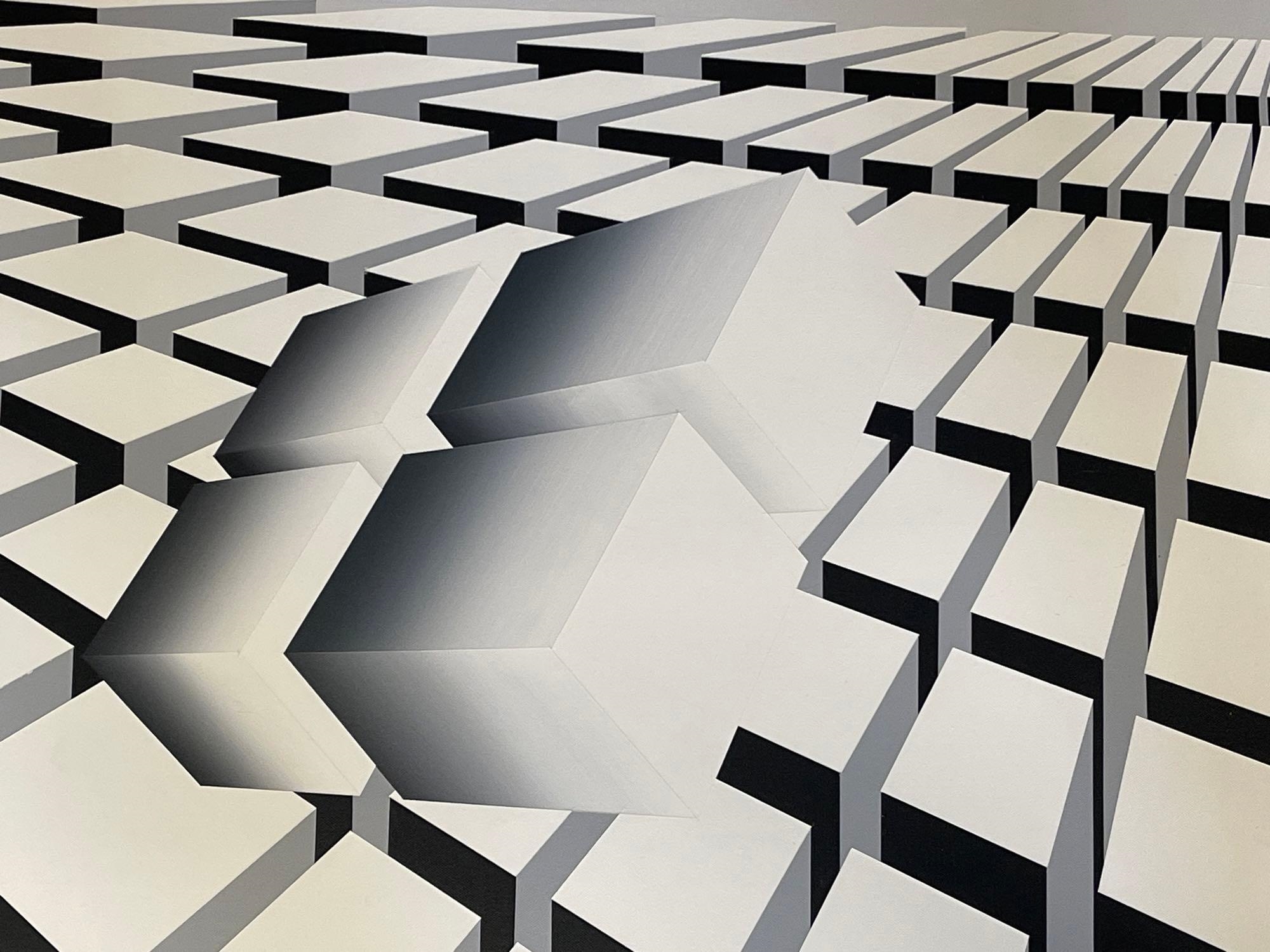 Mario Grimaldi | Greyscale op art motif | MutualArt