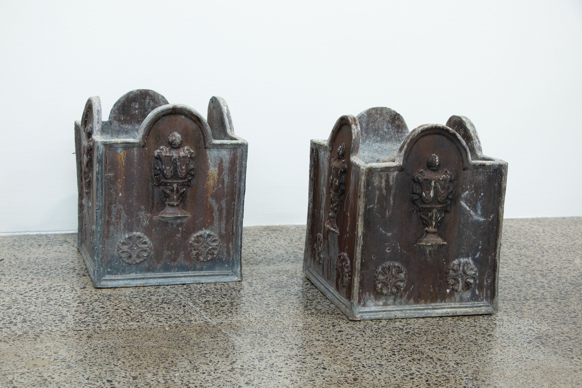 Planters | A pair of lead planters | MutualArt