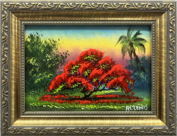 Robert Lewis | R.L. LEWIS FLORIDA HIGHWAYMEN POINCIANA | MutualArt
