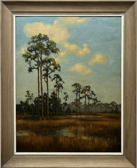 Albert Ernest Backus | A.E. BACKUS FLORIDA ARTIST WETLAND BEHIND ...