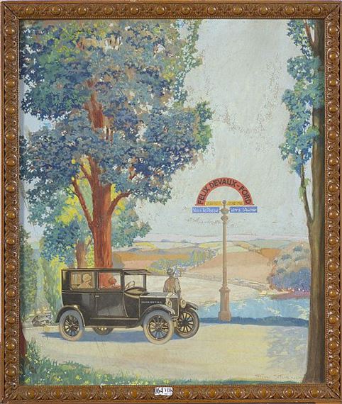 Lawrence Sterne Stevens | Projet d’affiche pour le garage Felix Devaux ...