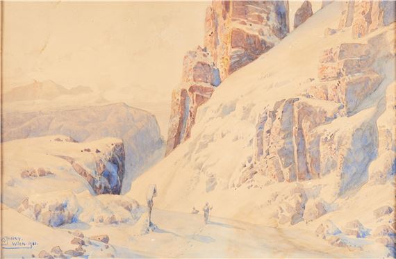 Georg Janny | A view of Zell am See towards Schmittenhöhe | MutualArt