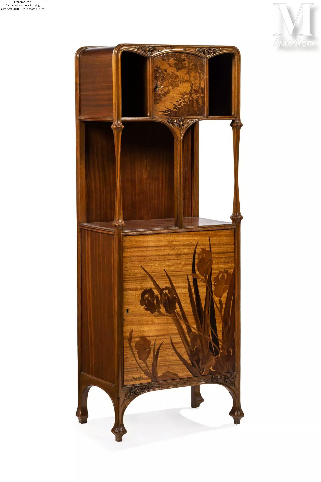 Louis Majorelle | Meuble de présentation en acajou et noyer | MutualArt