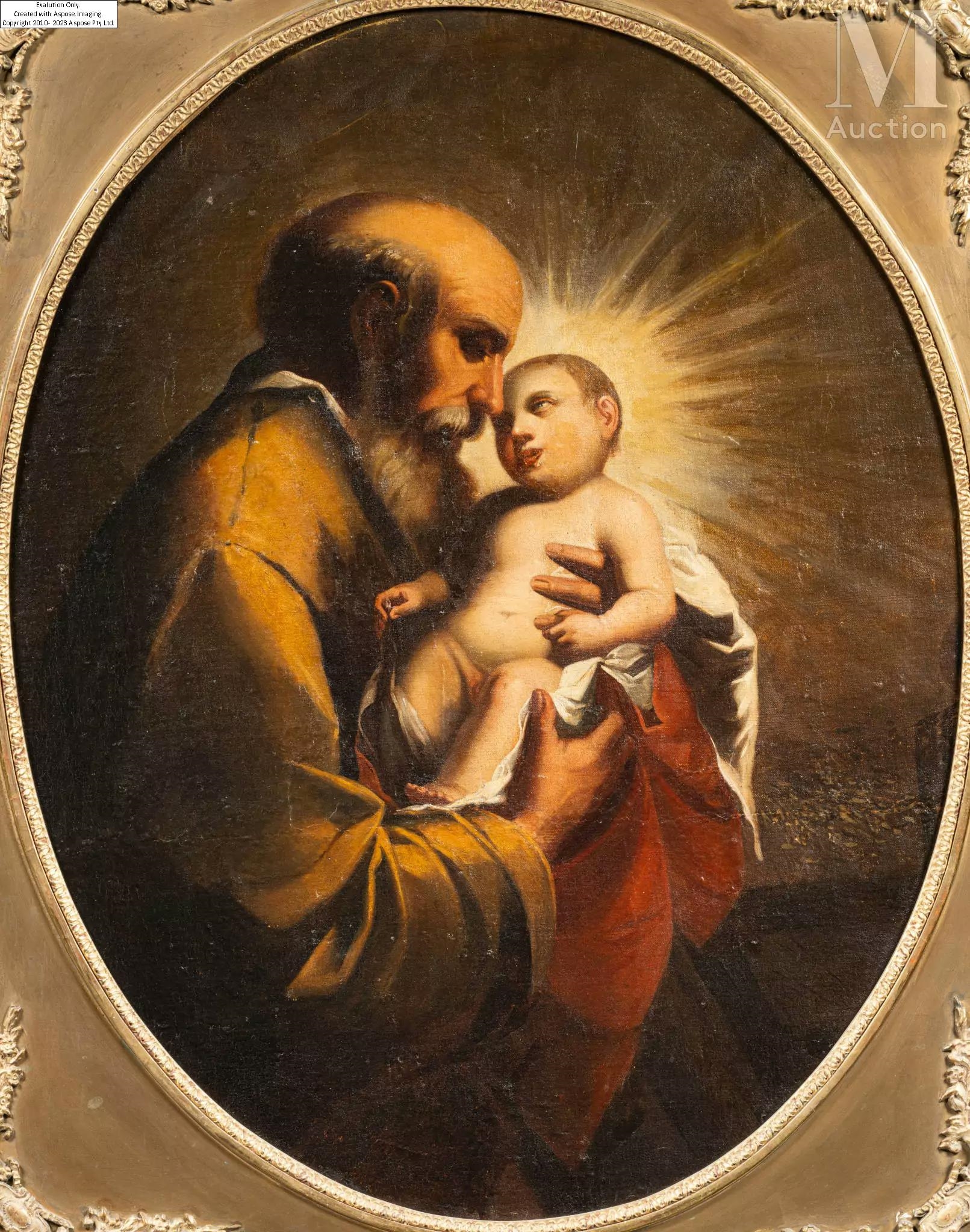 Neapolitan School, 17th Century | Saint Joseph et l’Enfant Jésus | MutualArt