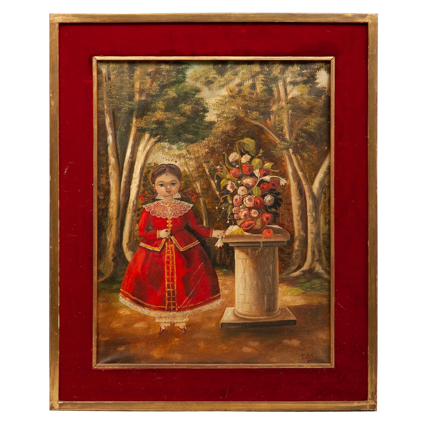 Agapito Labios | Niña con flores | MutualArt