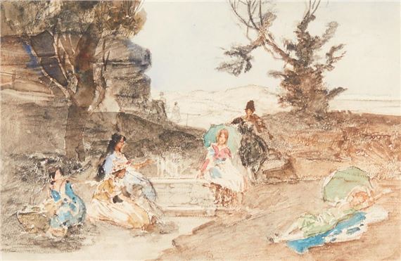 Edouard Veith | Mädchen am Brunnen | MutualArt
