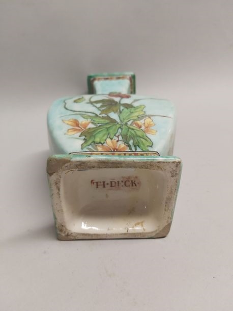 Joseph-Theodore Deck | Ceramic gourd vase with a long conical neck on a ...