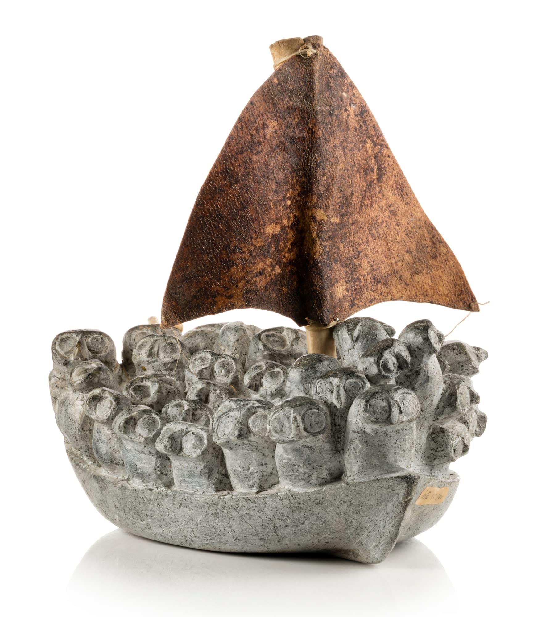 Joe Talirunili | Migration Boat with Owls and Dog (1966 - 1967) | MutualArt