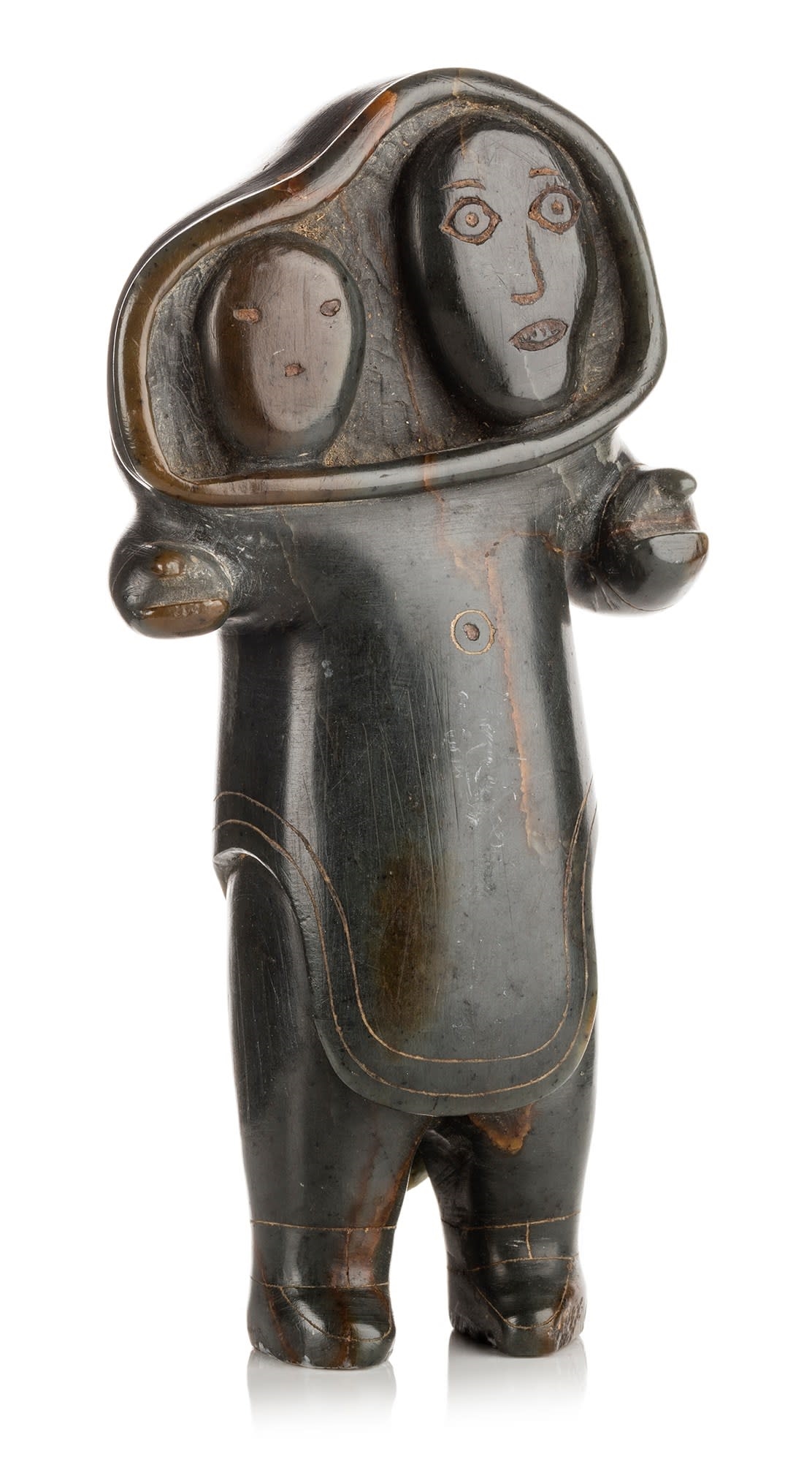 Isa Oomayoualook | Standing Mother with Child in her Amaut (1949 - 1951 ...