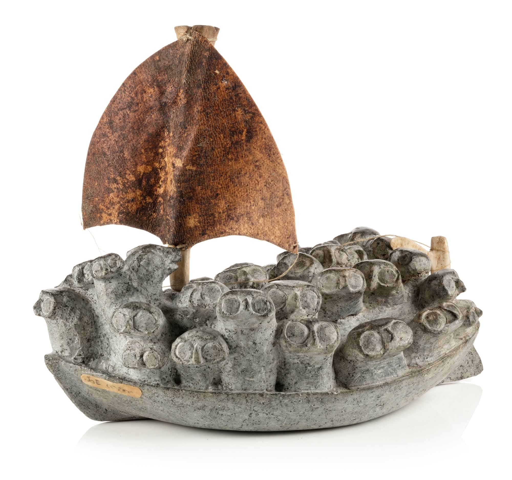 Joe Talirunili | Migration Boat with Owls and Dog (1966 - 1967) | MutualArt