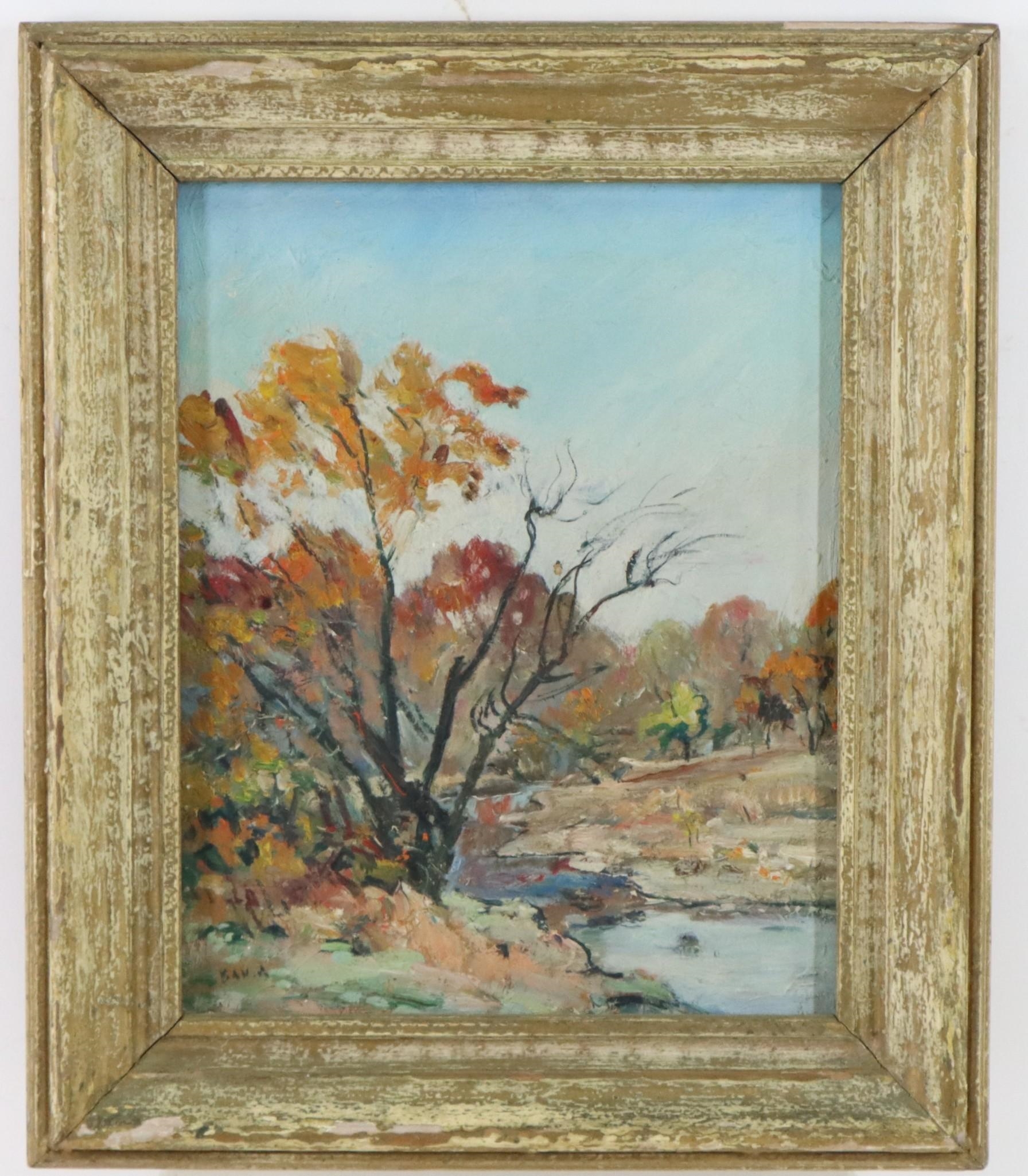 Walter Emerson Baum | Landscape with stream and trees | MutualArt