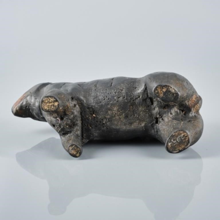 Naive School, 20th Century | NAIVE FOLK CARVING OF A BLACK BEAR | MutualArt