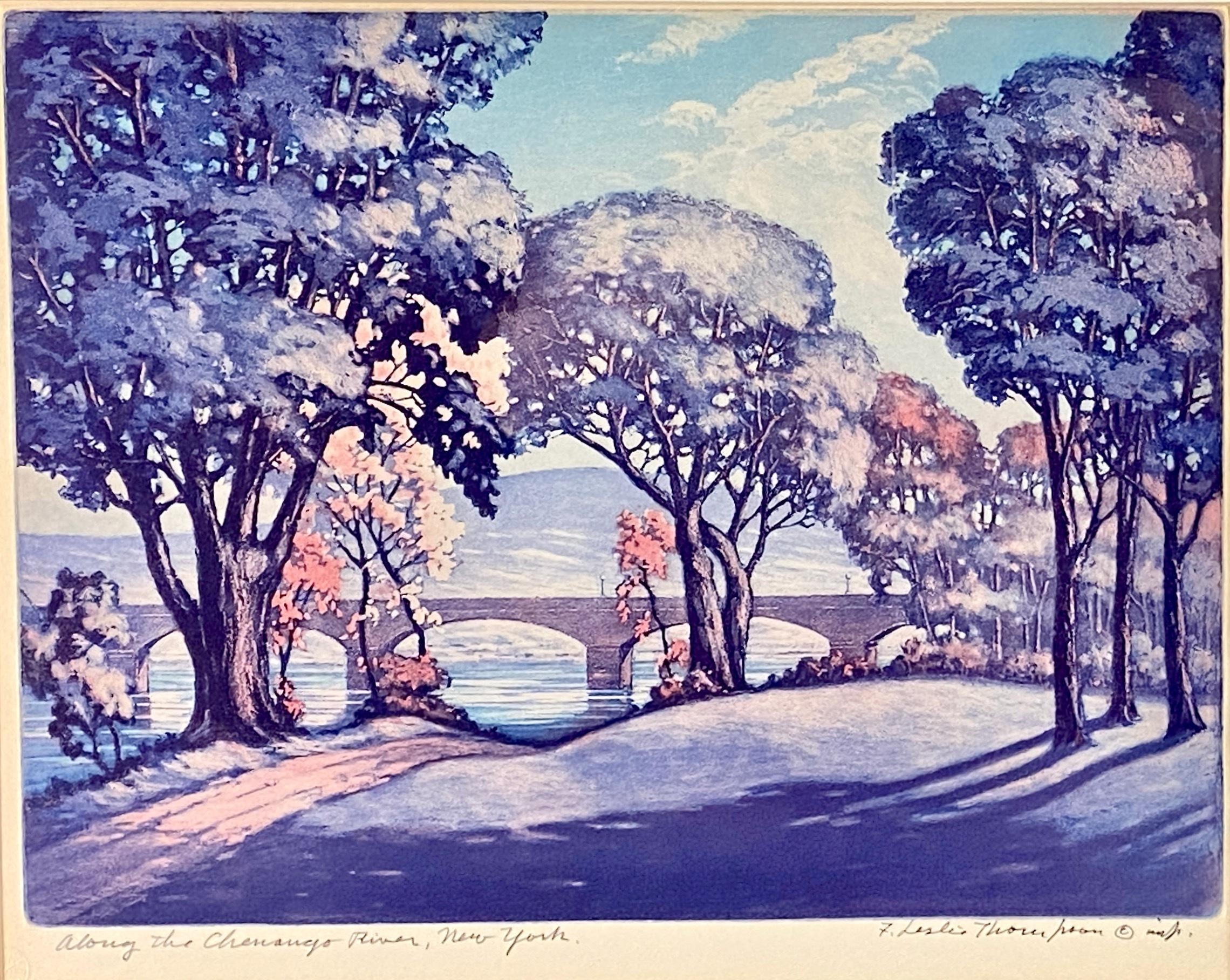 F. Leslie Thompson | F. Leslie Thompson Etching/Aquatint Landscape ...