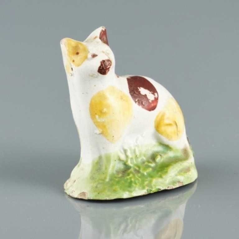 Thomas Whieldon | WHIELDON STYLE CREAMWARE CAT | MutualArt