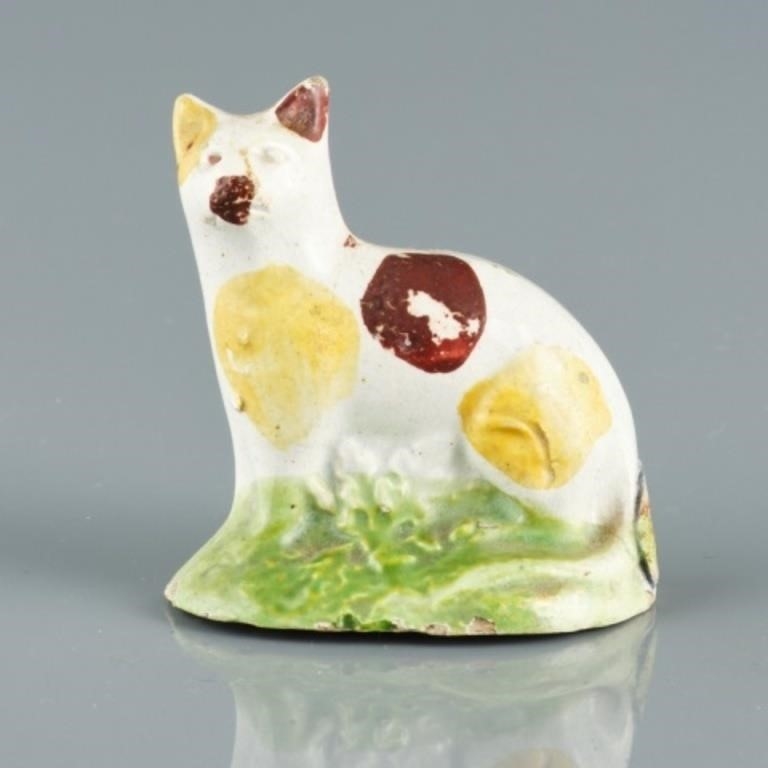 Thomas Whieldon | WHIELDON STYLE CREAMWARE CAT | MutualArt