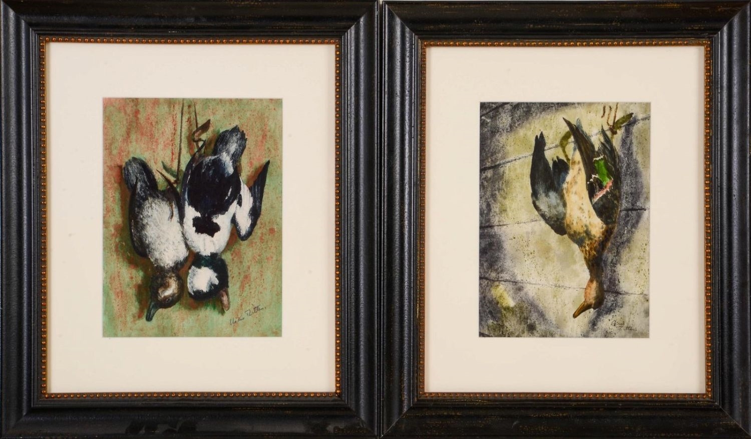 Chris Ritter | Chris Ritter (1906 - 1976). Four Watercolors of Ducks ...