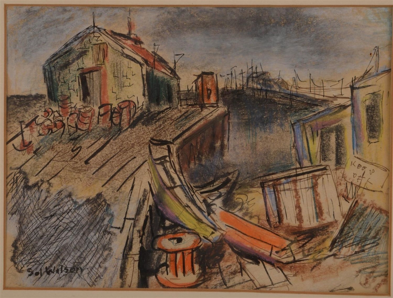Sol Wilson | Sol Wilson (1896 - 1974). Wharf Scene. | MutualArt