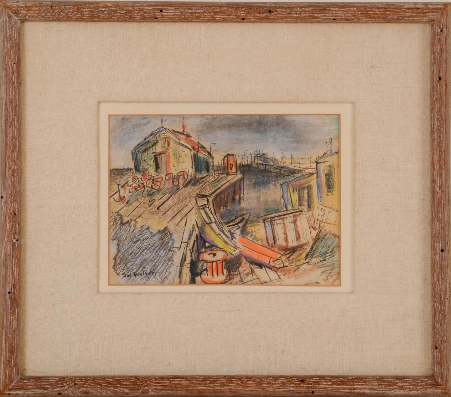 Sol Wilson | Sol Wilson (1896 - 1974). Wharf Scene. | MutualArt