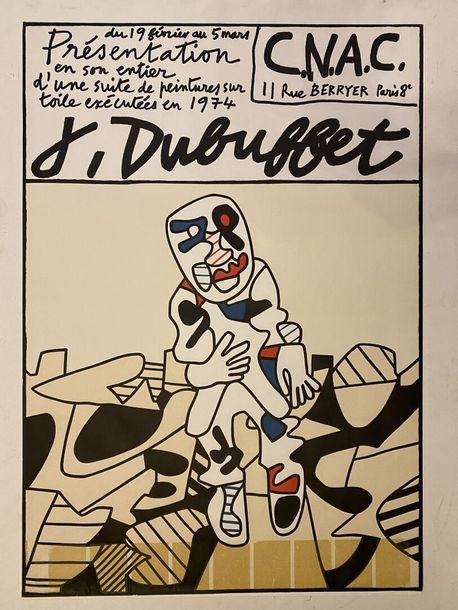 Jean Dubuffet | Poster for an exhibition at the C.N.A.C, rue Berryer ...