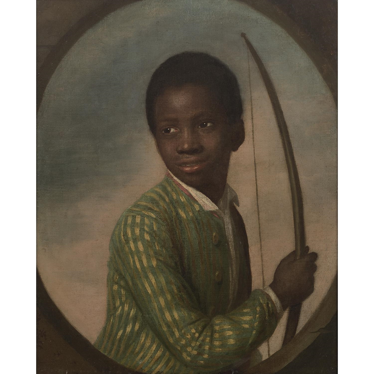 Arthur Devis | PORTRAIT D'ENFANT TENANT UN ARC DANS UN OVALE PEINT ...