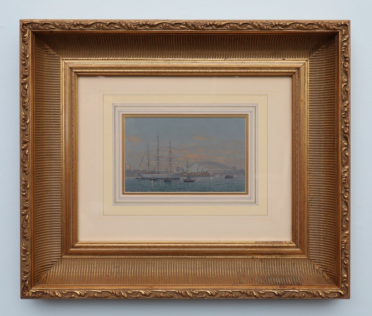 Joseph Ambrose Frost | Tall ships in Sydney Harbour | MutualArt
